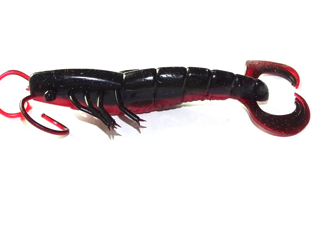 Red Shad, 4” Shrimp, qty 6 – Chickenboylures.com