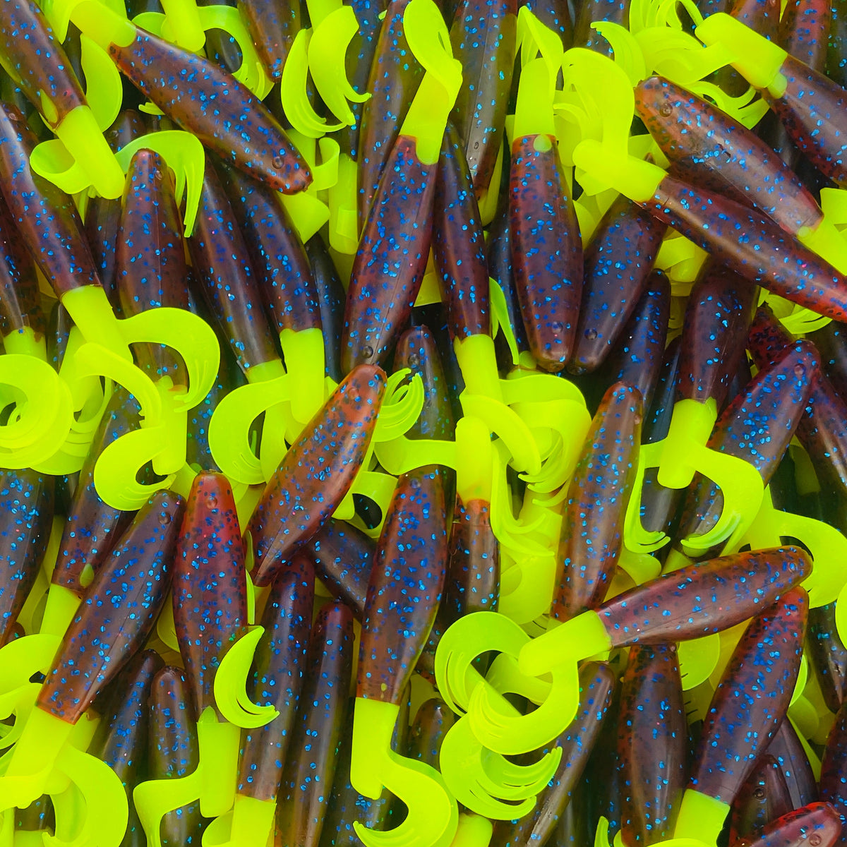 Psycho Chicken Shad, Plum-Chart, 3.5 inches, qty 6 – Chickenboylures.com